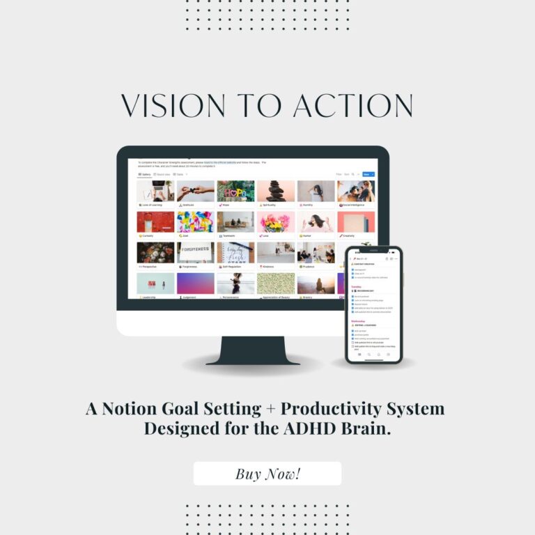 My Notion Planner Template: How I go from vision to massive action - It ...